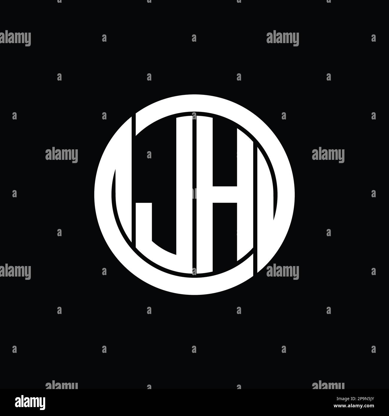 JH Logo monogram shield inside circle isolated shape vector images ...