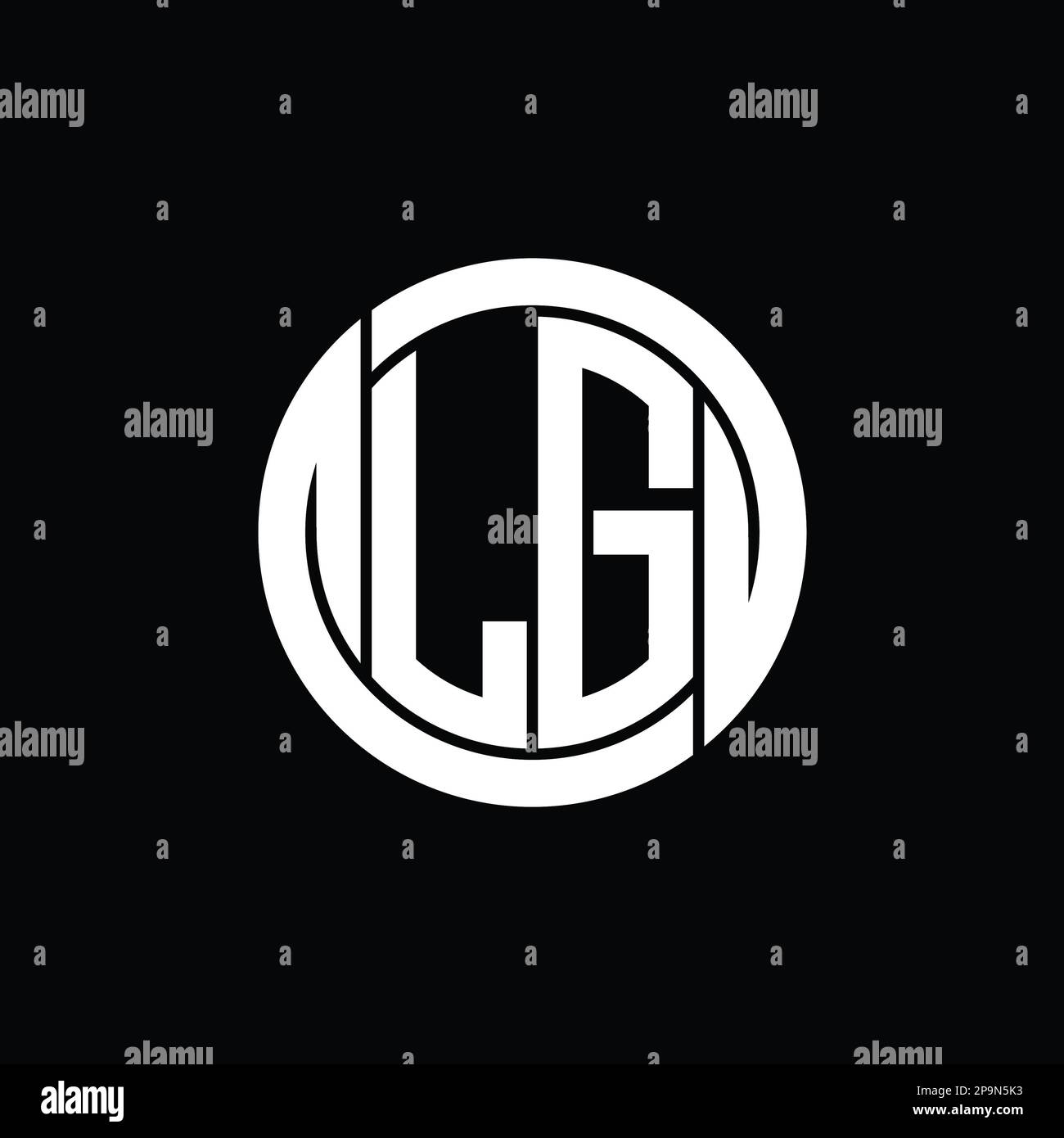 LG Logo monogram shield inside circle isolated shape vector images design template Stock Photo ...