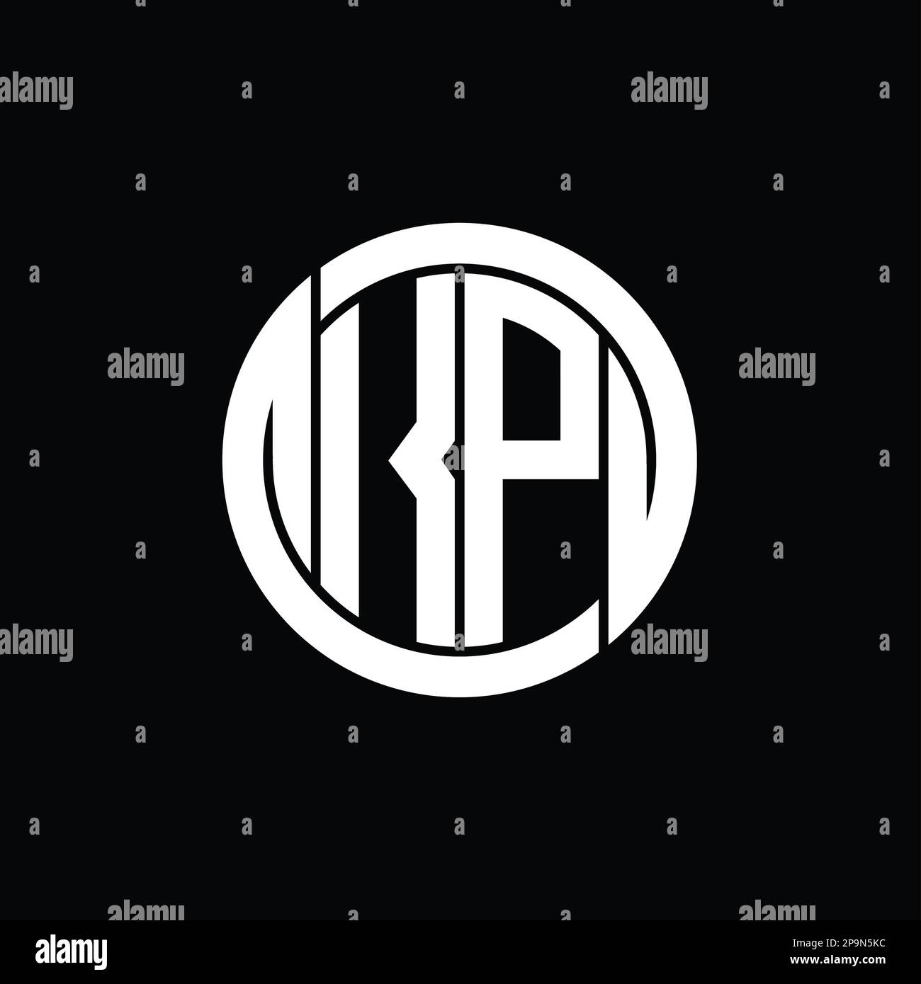 KP Logo monogram shield inside circle isolated shape vector images ...