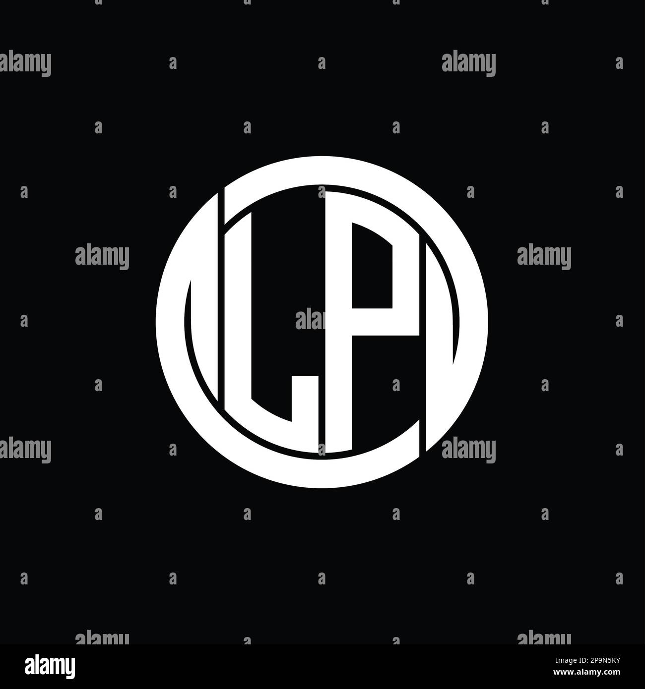 LP Logo monogram shield inside circle isolated shape vector images ...