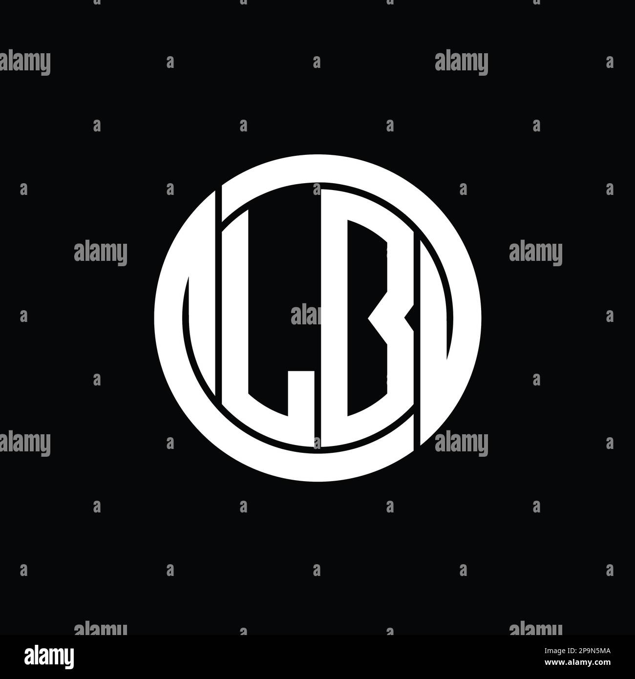 LB Logo monogram shield inside circle isolated shape vector images ...
