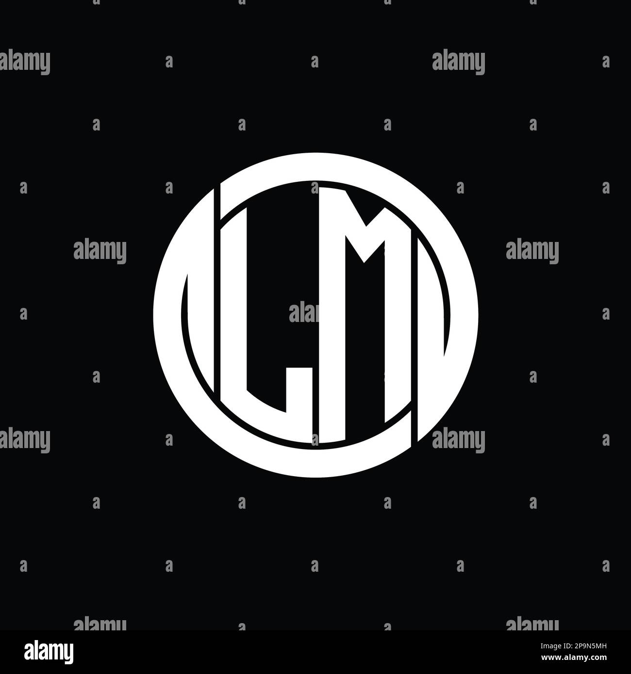 LM Logo monogram shield inside circle isolated shape vector images design template Stock Photo ...