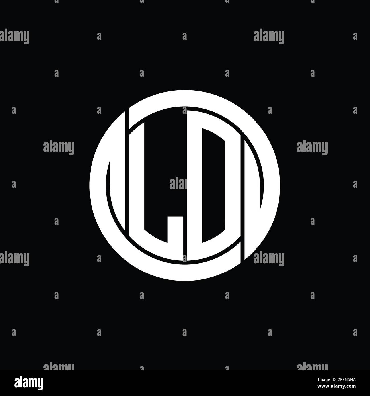 LD Logo monogram shield inside circle isolated shape vector images ...