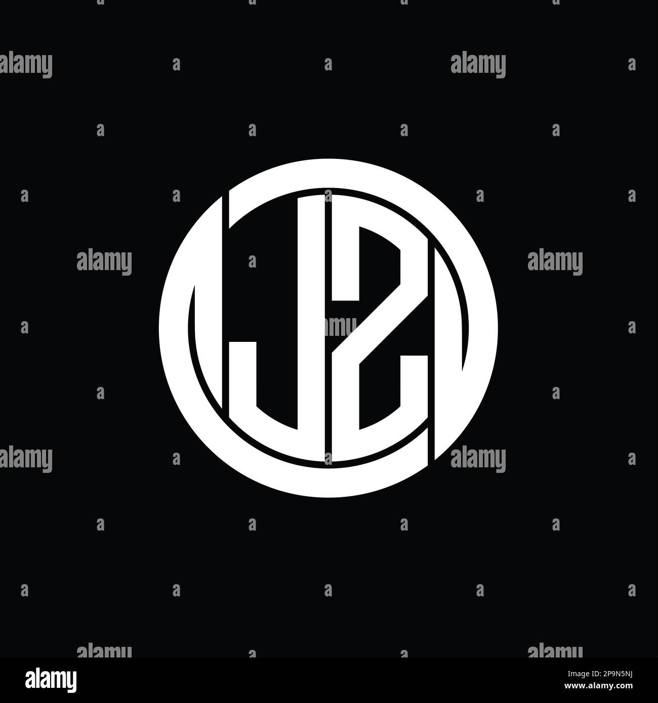 JZ Logo monogram shield inside circle isolated shape vector images ...