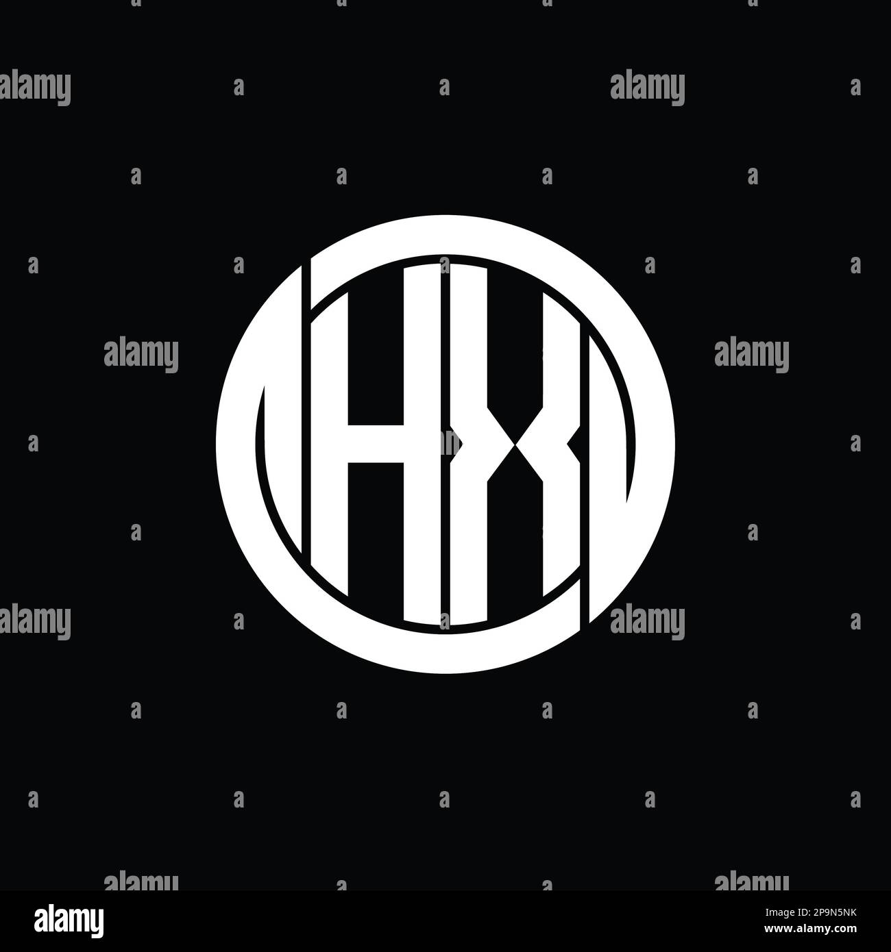 HX Logo monogram shield inside circle isolated shape vector images design template Stock Photo ...