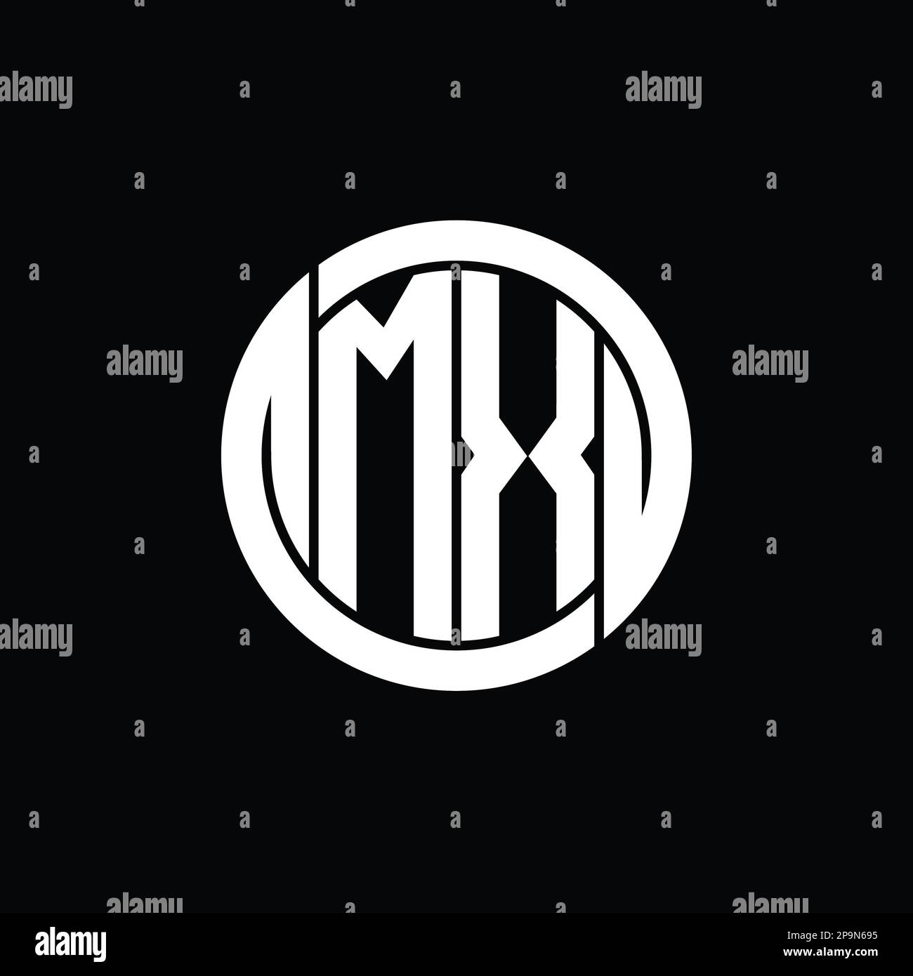 MX Logo monogram shield inside circle isolated shape vector images design template Stock Photo ...