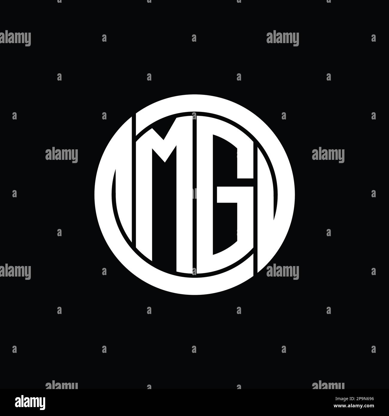 MG Logo monogram shield inside circle isolated shape vector images ...