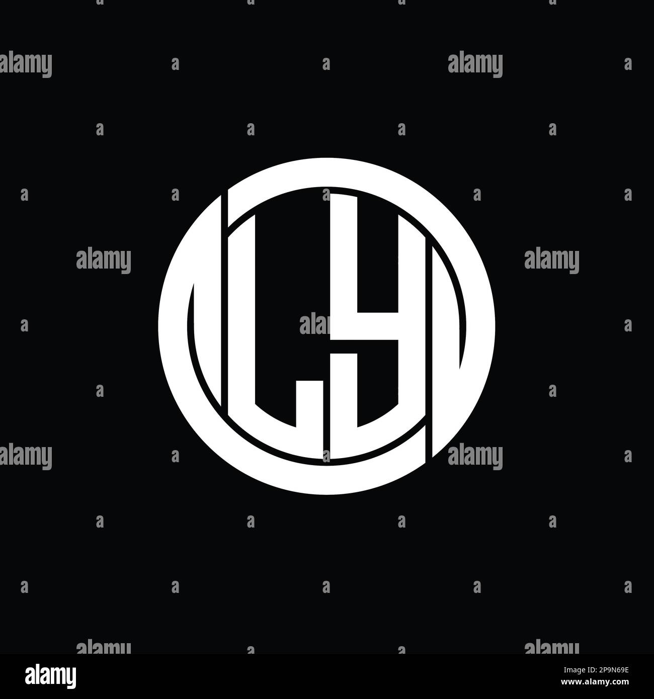 LY Logo monogram shield inside circle isolated shape vector images design template Stock Photo ...