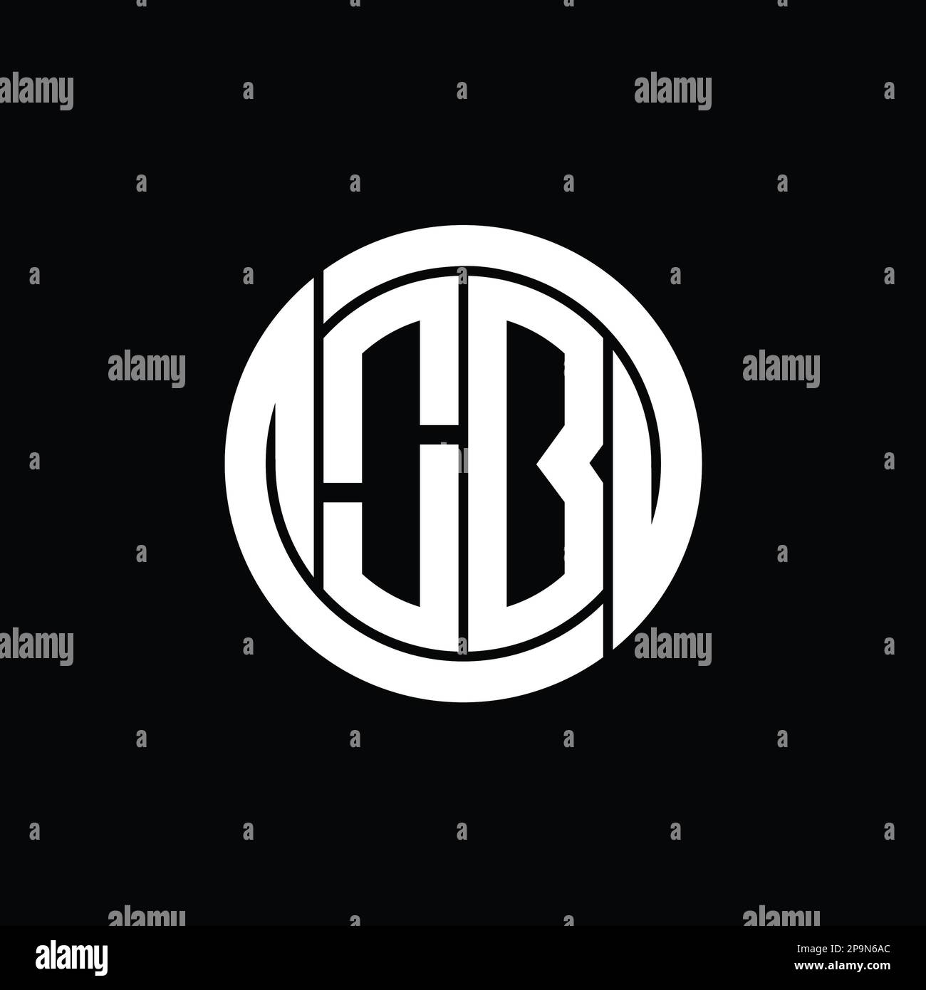 OB Logo monogram shield inside circle isolated shape vector images ...