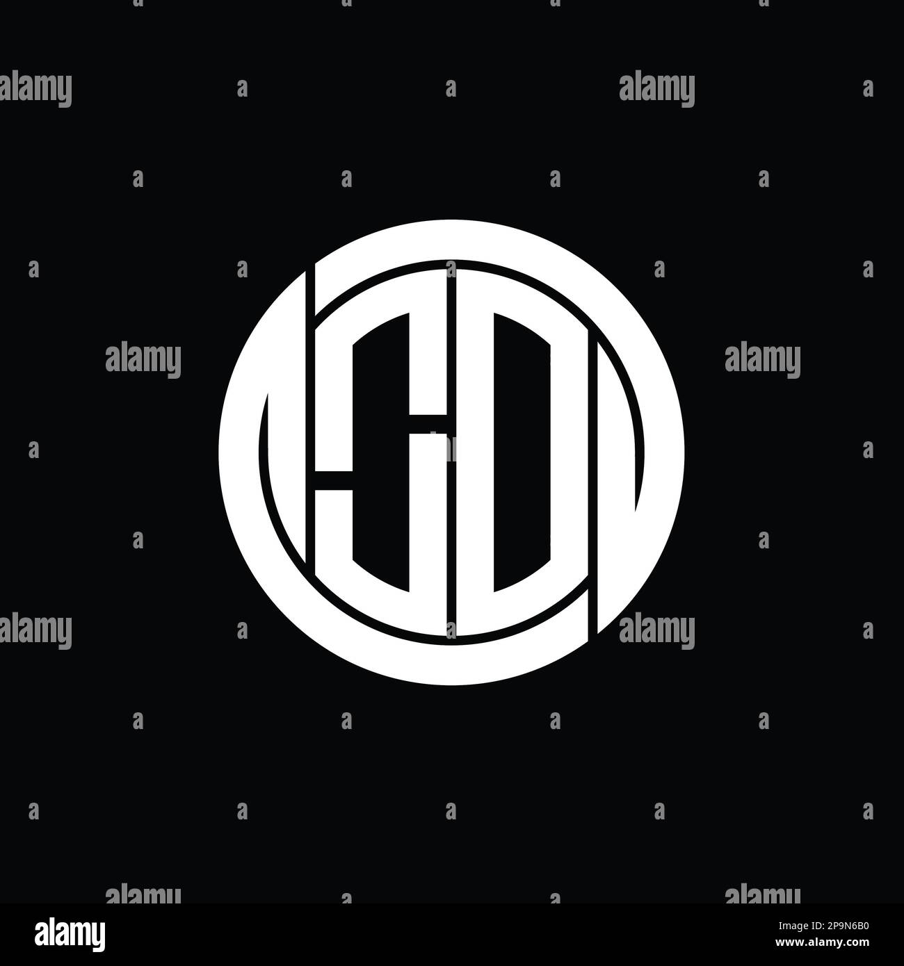 OD Logo monogram shield inside circle isolated shape vector images ...