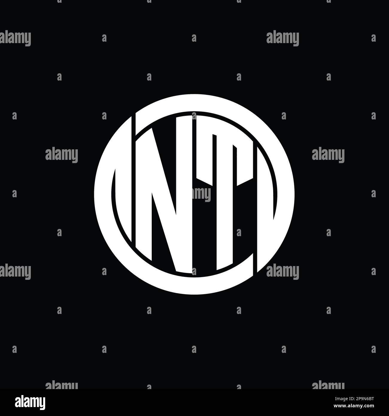 NT Logo monogram shield inside circle isolated shape vector images ...