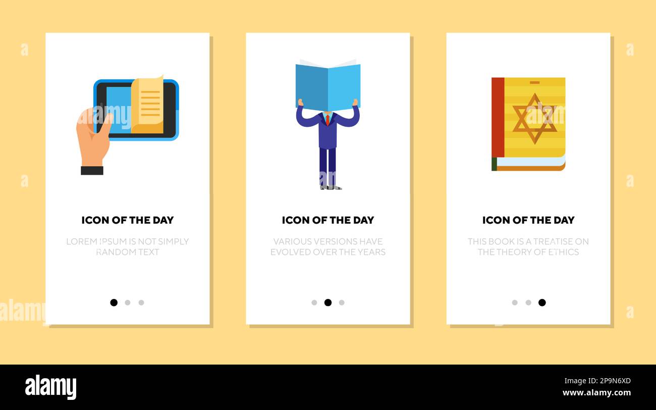 Book reading flat icon set Stock Vector Image & Art - Alamy