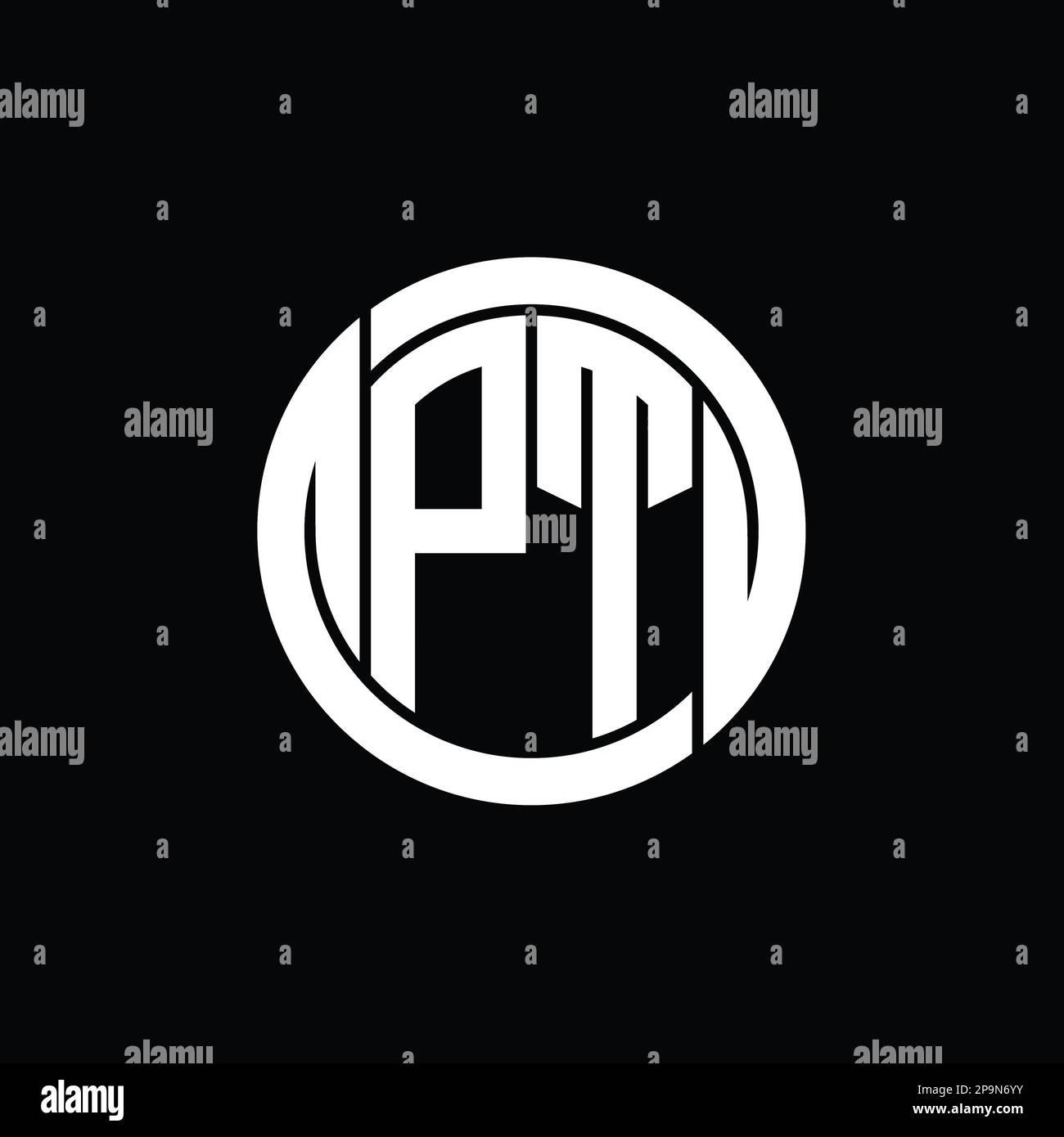 PT Logo monogram shield inside circle isolated shape vector images ...