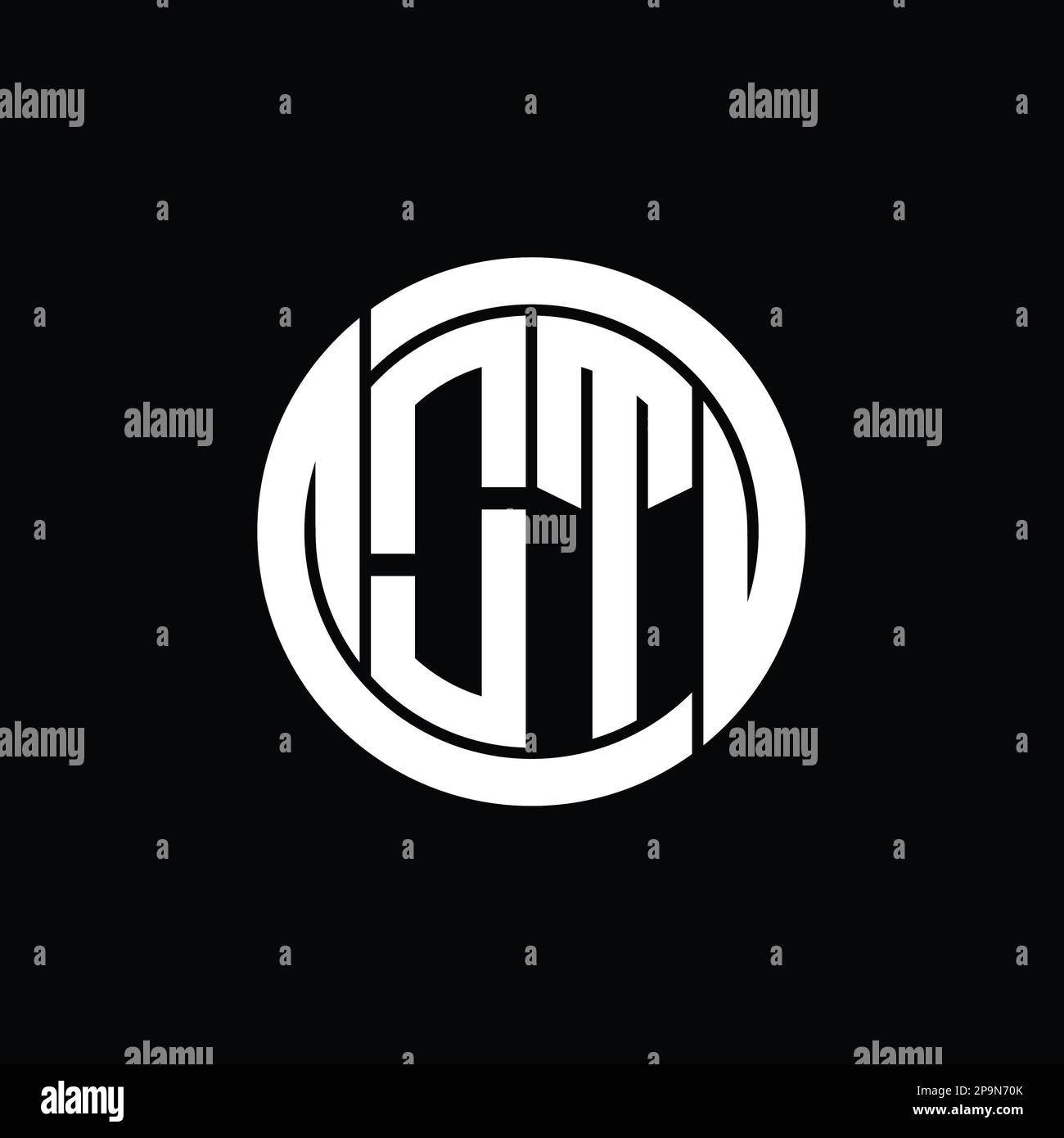 OT Logo monogram shield inside circle isolated shape vector images ...