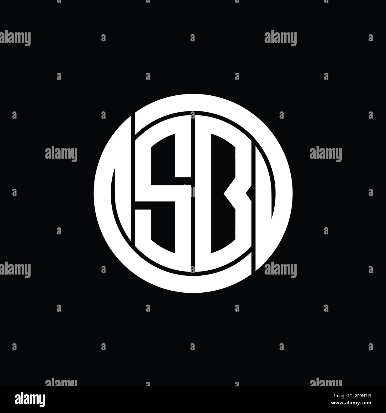 SB Logo monogram shield inside circle isolated shape vector images ...