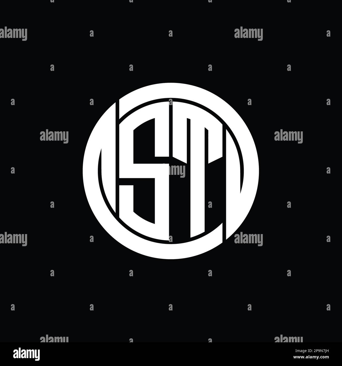 ST Logo monogram shield inside circle isolated shape vector images ...