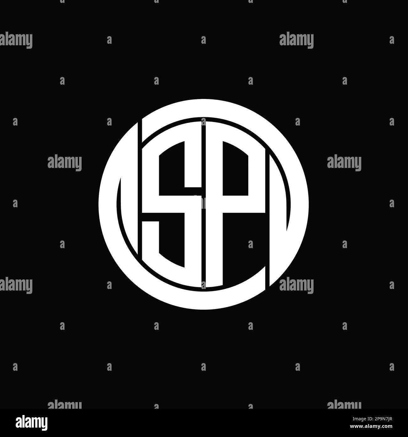 SP Logo monogram shield inside circle isolated shape vector images ...