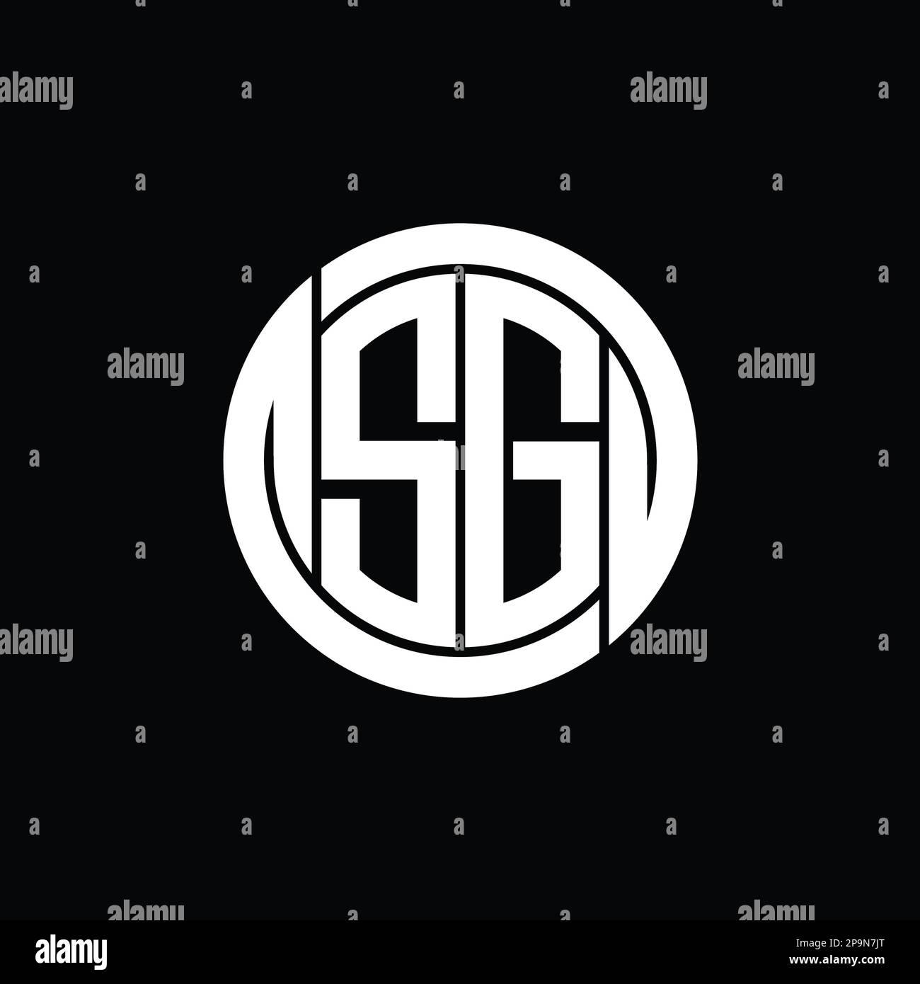 SG Logo monogram shield inside circle isolated shape vector images design template Stock Photo ...