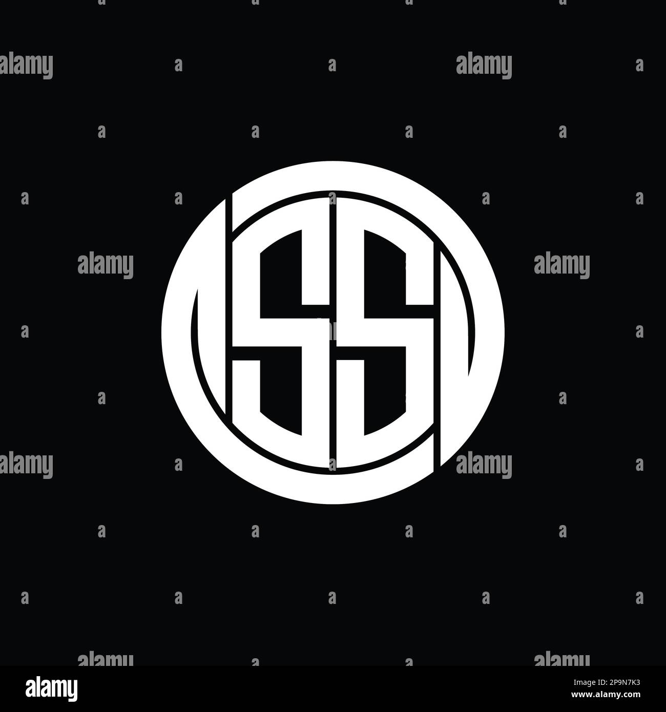 SS Logo monogram shield inside circle isolated shape vector images ...