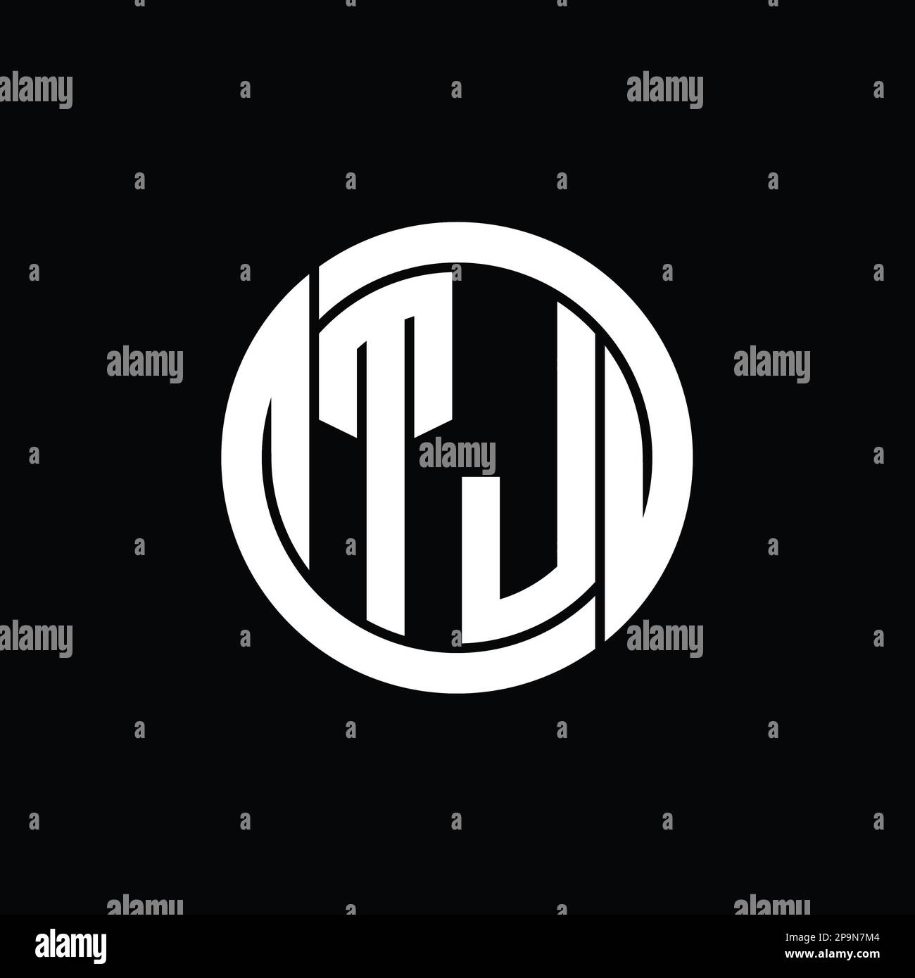 TJ Logo monogram shield inside circle isolated shape vector images design template Stock Photo ...