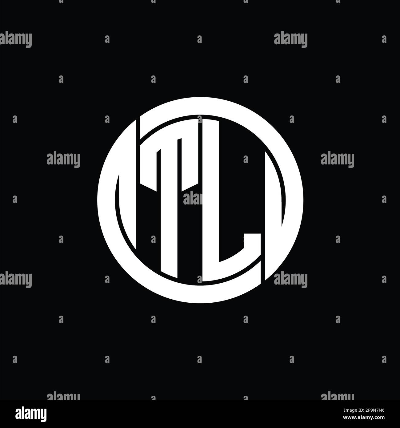 TL Logo monogram shield inside circle isolated shape vector images ...