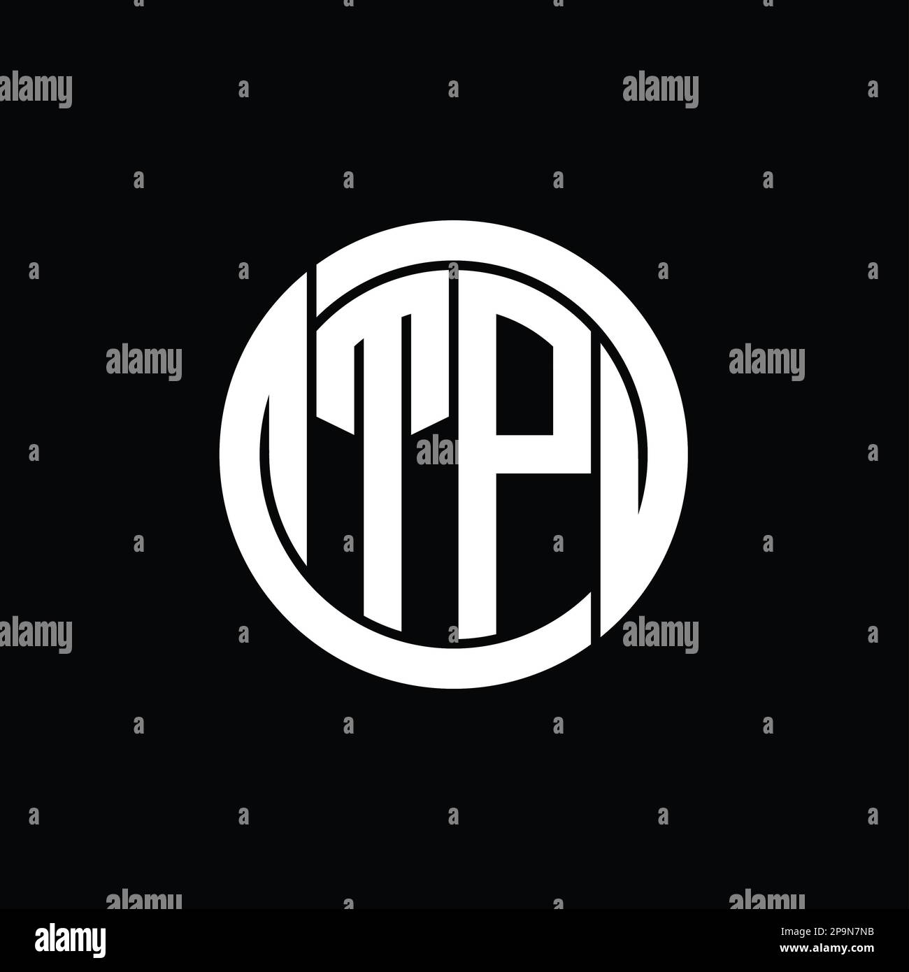 TP monogram shield inside circle isolated shape vector images design template Stock Photo - Alamy