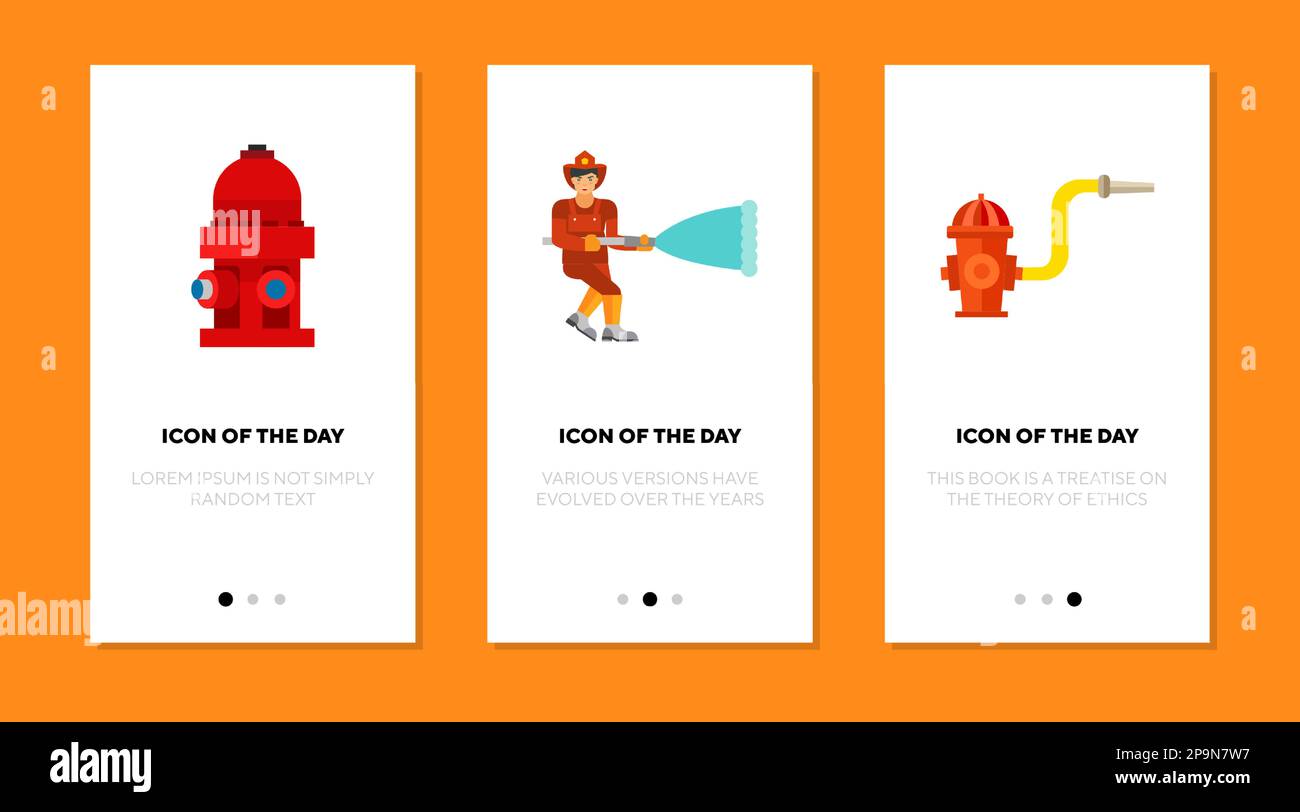 Putting out fire flat vector icon set Stock Vector Image & Art - Alamy