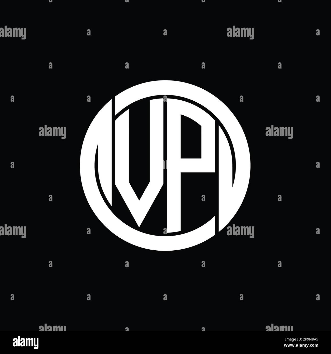 VP Logo monogram shield inside circle isolated shape vector images ...