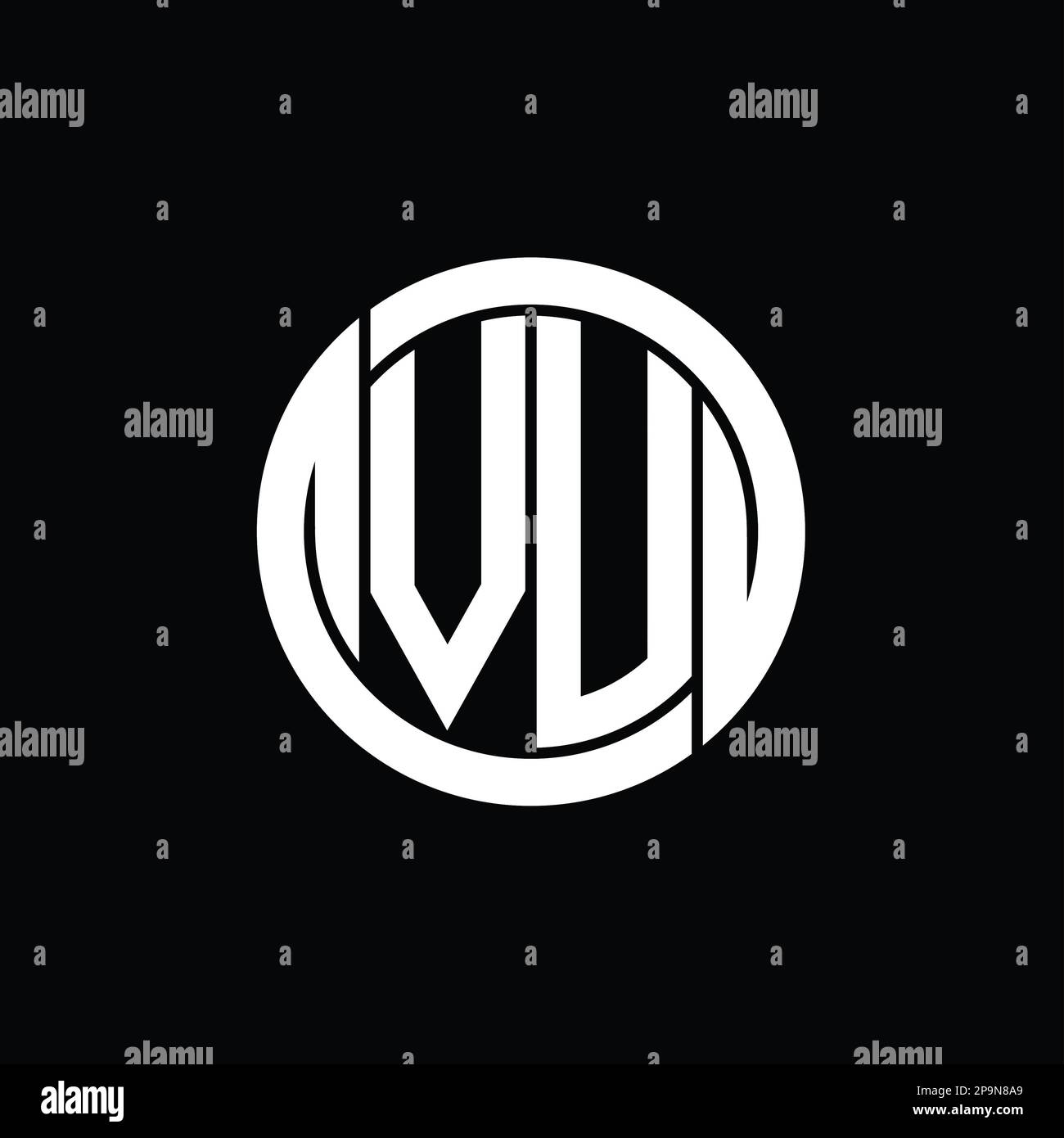 VU Logo monogram shield inside circle isolated shape vector images ...