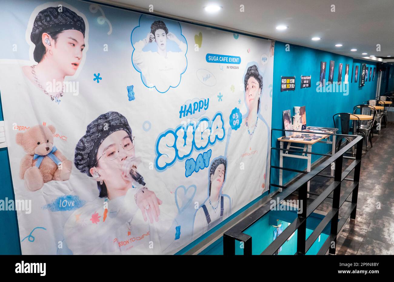 BTS Suga's birthday, Mar 1, 2023 : A cafe decorated to celebrate BTS ...