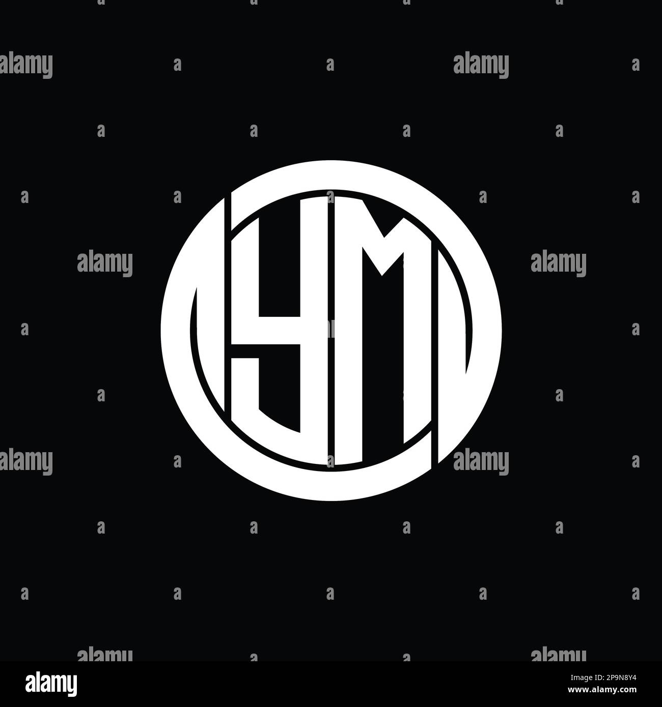 YM Logo monogram shield inside circle isolated shape vector images ...