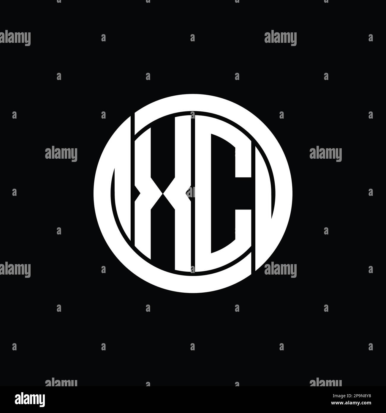 XC Logo monogram shield inside circle isolated shape vector images design template Stock Photo ...