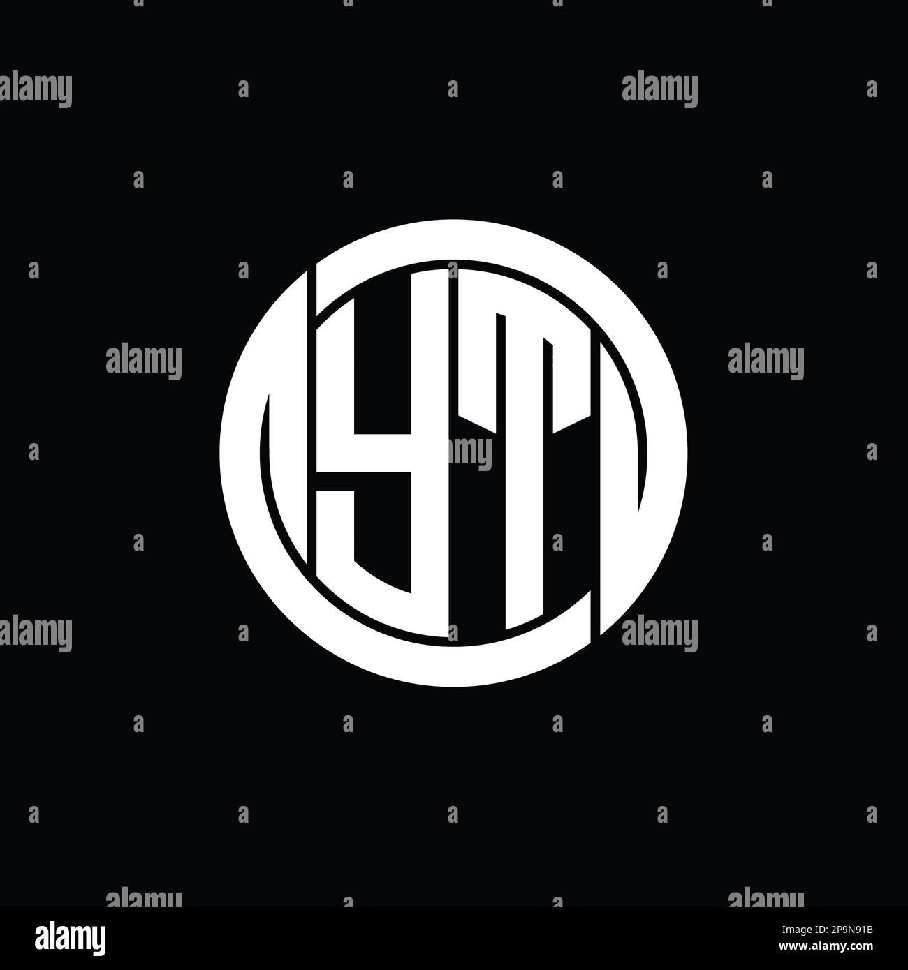 YT Logo monogram shield inside circle isolated shape vector images design template Stock Photo ...
