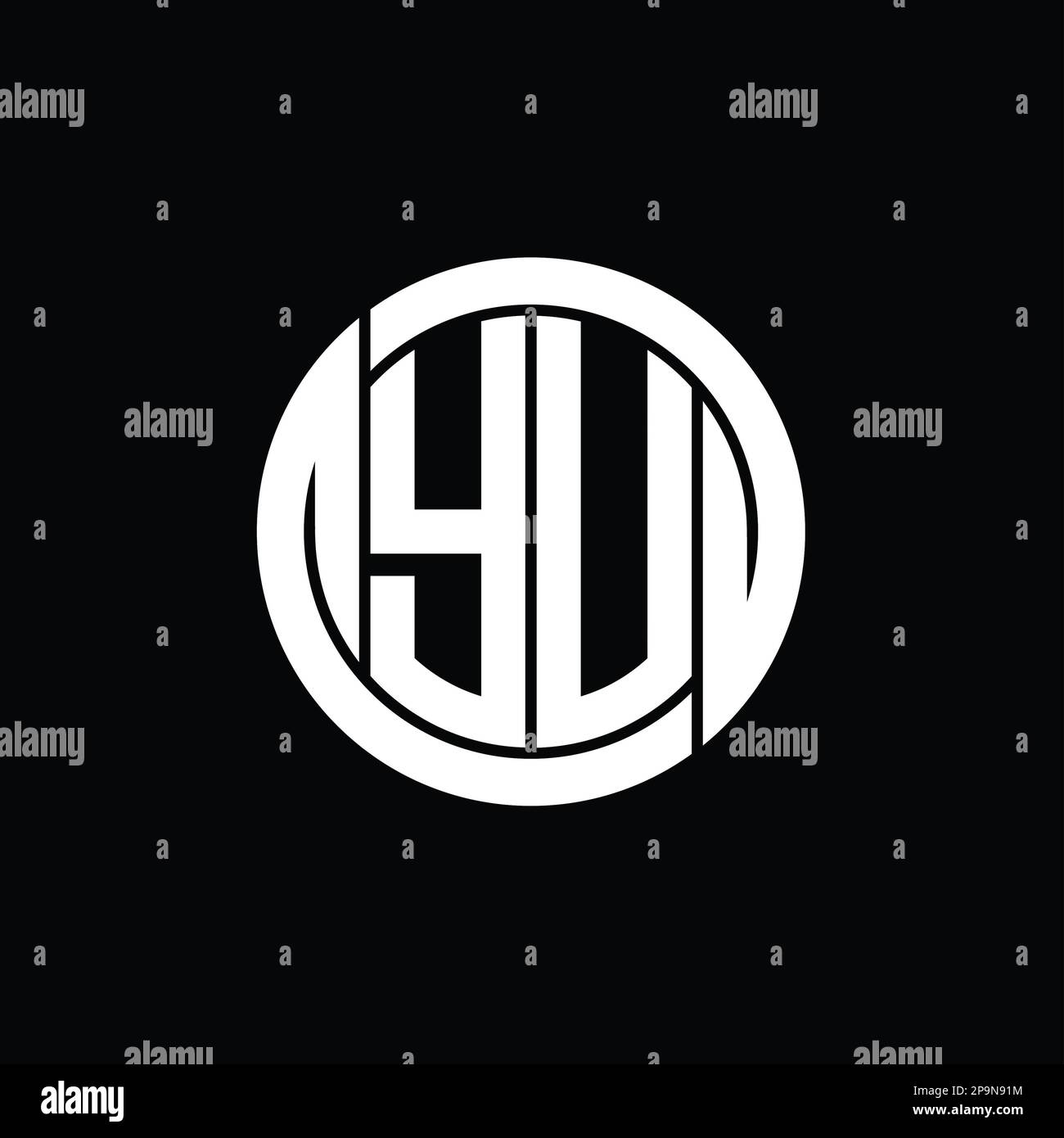 YU Logo monogram shield inside circle isolated shape vector images ...