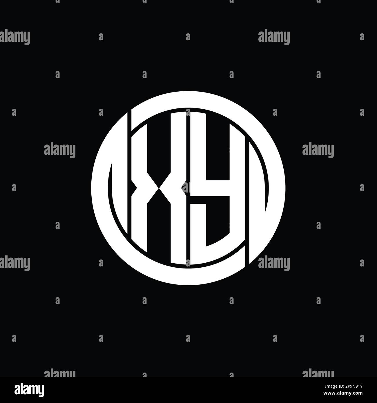 XY Logo monogram shield inside circle isolated shape vector images ...