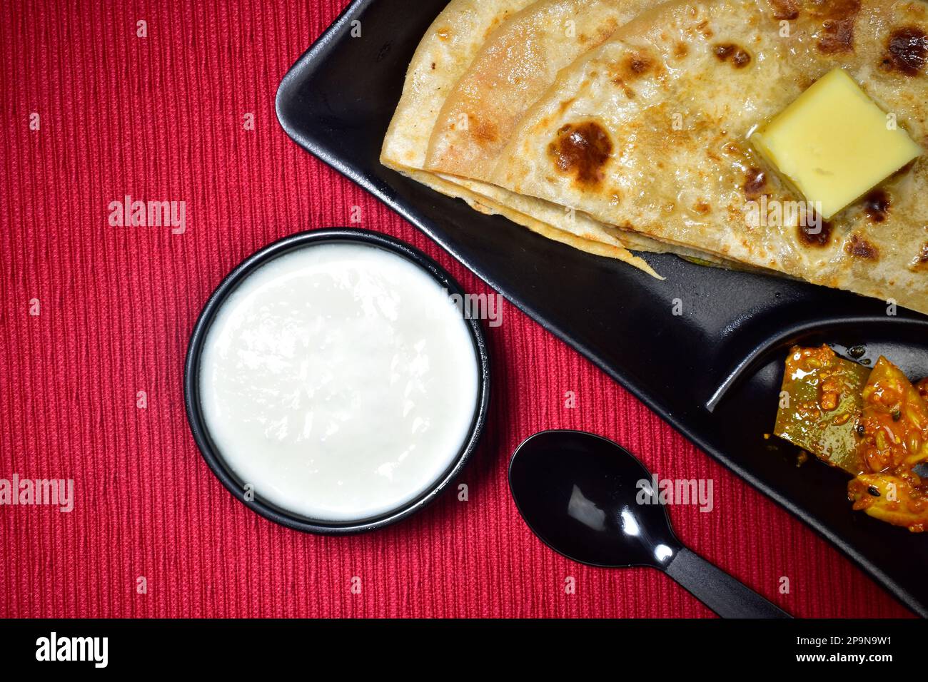 Aloo Paratha With Dahi