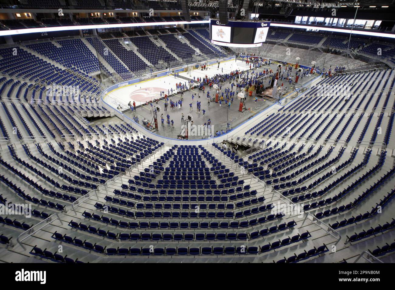 Blick in die O2 World Arena, aufgenommen am Dienstag, 9. September 2008 ...