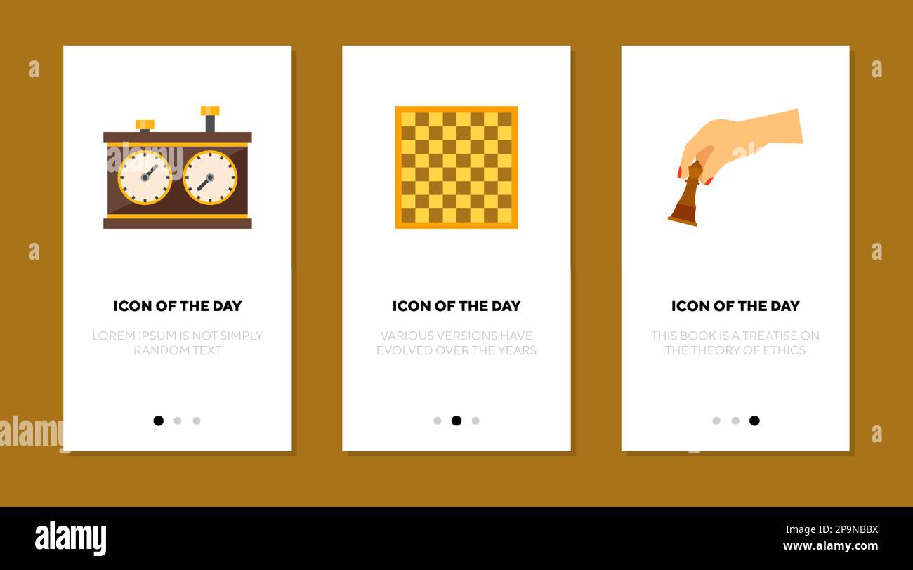 Flat chess vector collection Stock Vector Images - Alamy