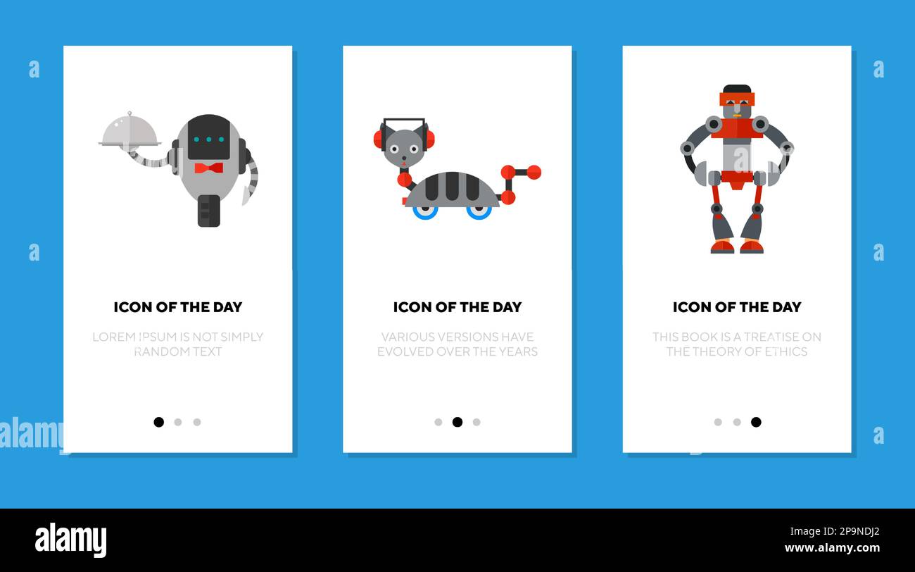 Robotic waiter Stock Vector Images - Alamy