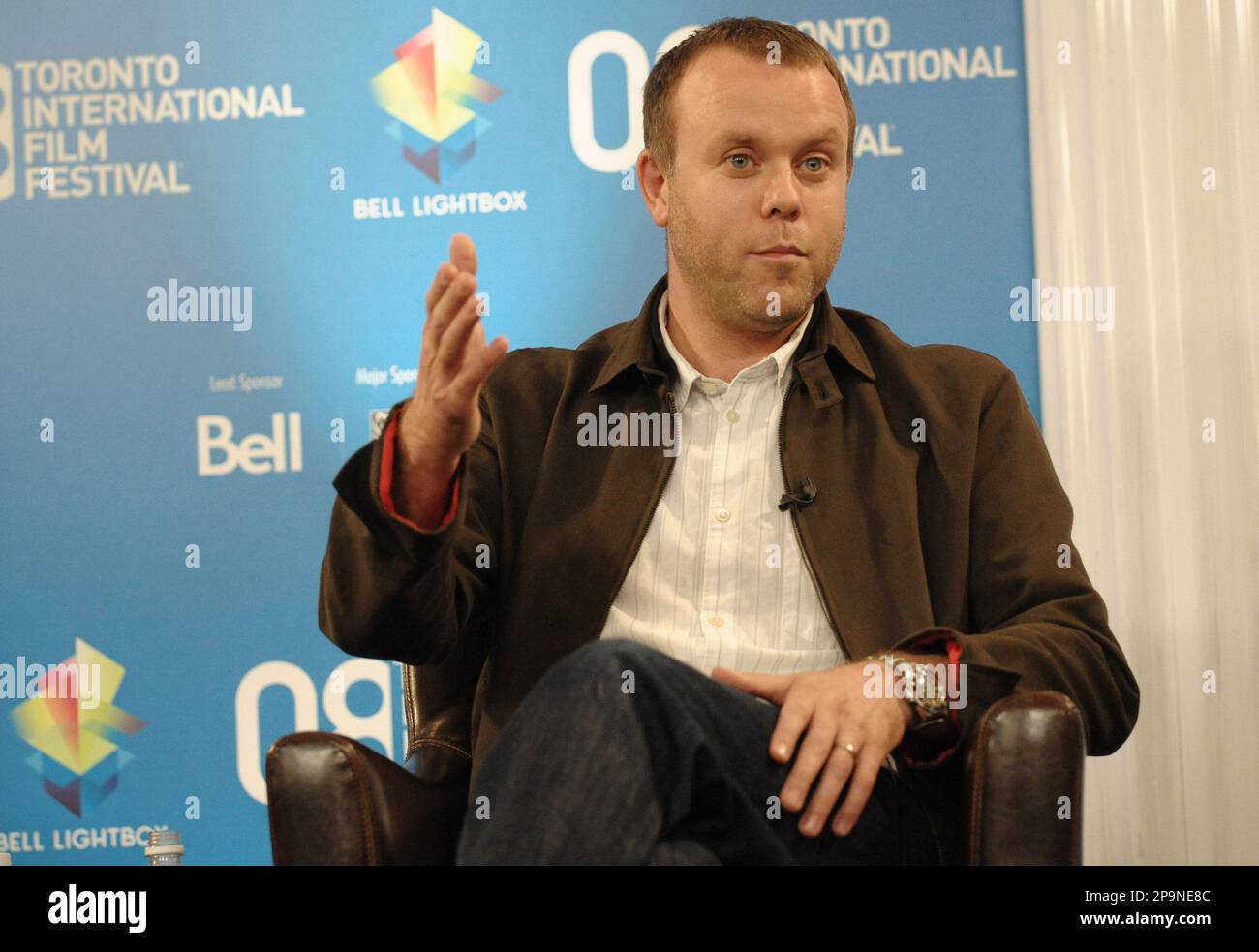 Director Saul Dibb participates in a press conference for the film "The ...