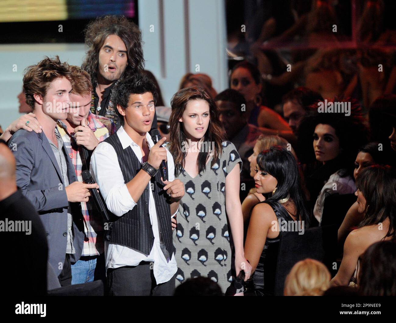 Cast members of the film, "Twilight" from left, Robert Pattinson, Cam ...