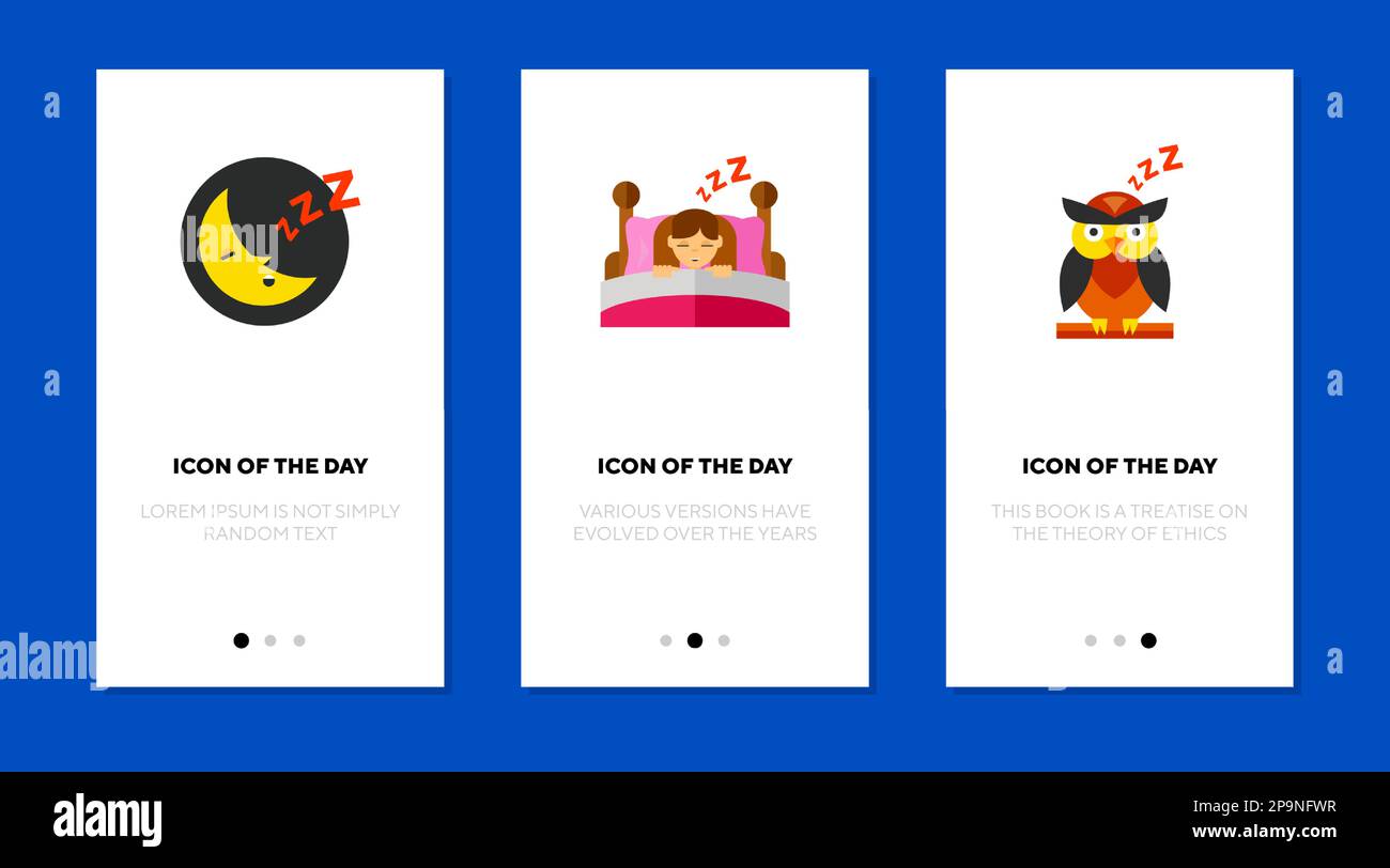 Sleeping symbols flat vector icon set Stock Vector Image & Art - Alamy