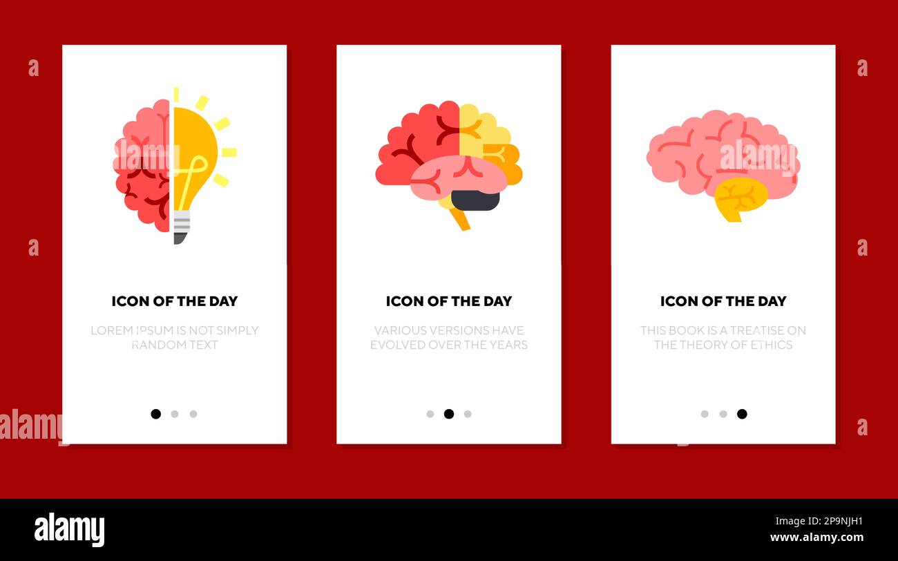 Brain flat icon set Stock Vector Image & Art - Alamy