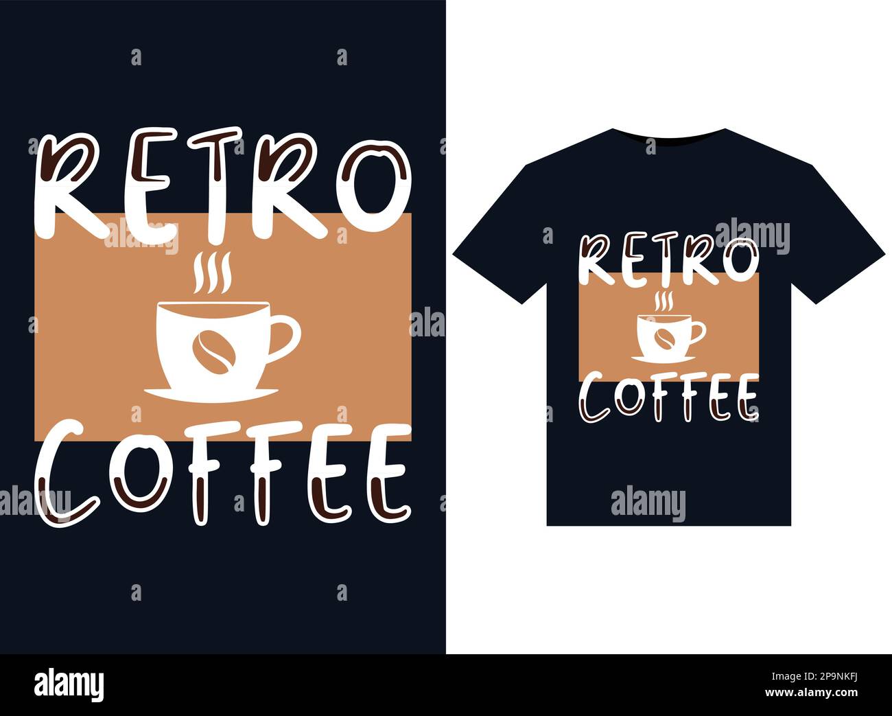 Retro Coffee illustrations for print-ready T-Shirts design Stock Vector ...