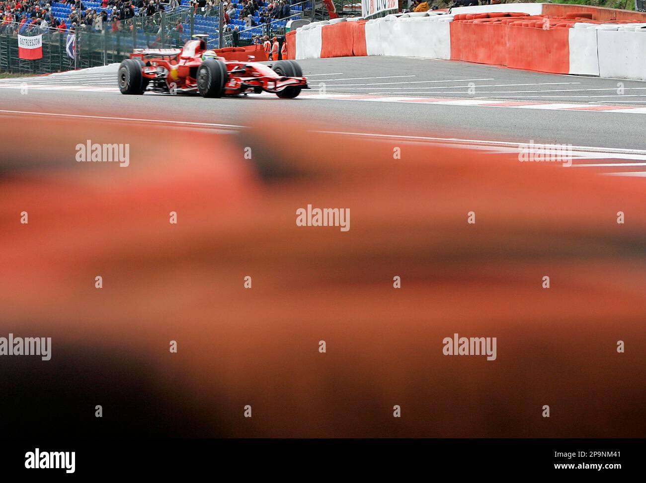 Ferrari Formula One driver Felipe Massa of Brazil passes the curve 'Eau ...