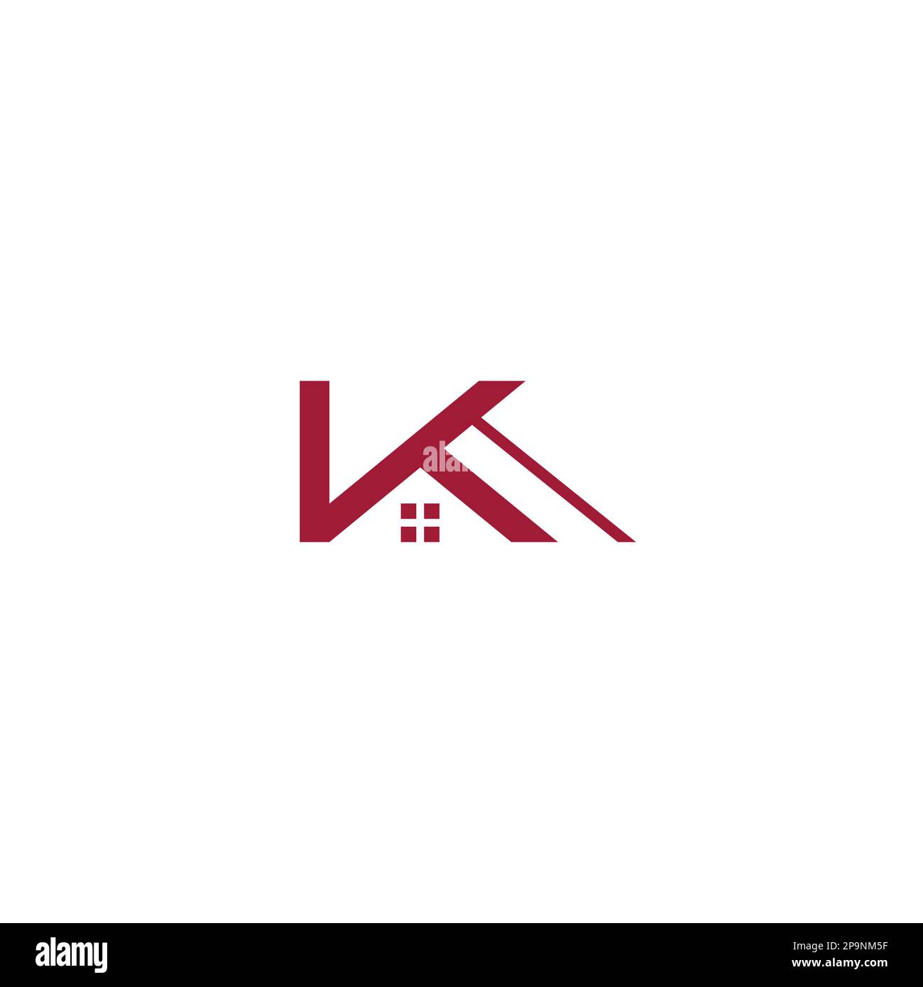 K Home Logo Design. Real Estate Letter K. House Icon Stock Vector Image ...