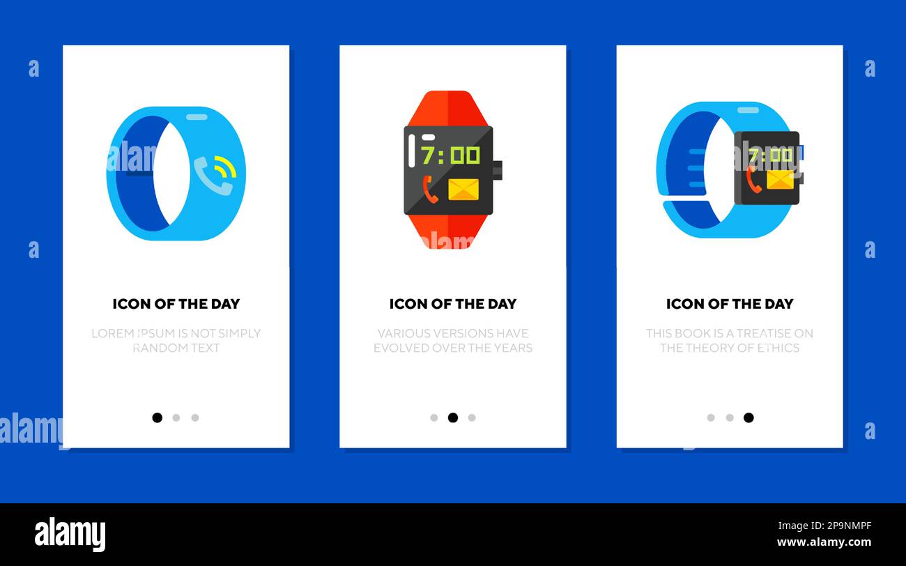 Smartwatch models flat vector icon set Stock Vector Image & Art - Alamy