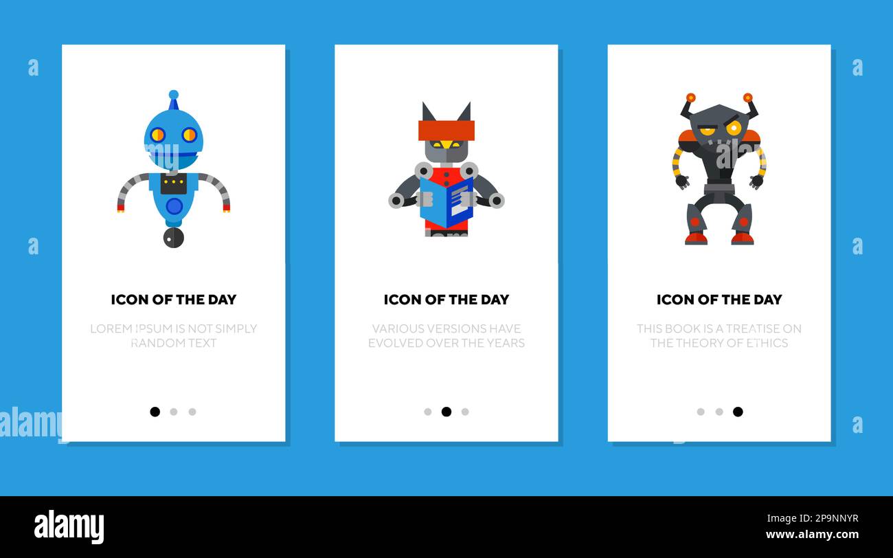 Robots web icon flat hi-res stock photography and images - Alamy