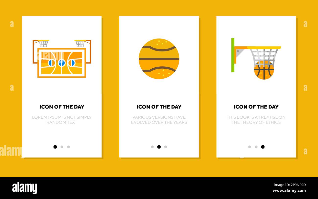 Basketball game symbols flat vector icon set Stock Vector Image & Art ...