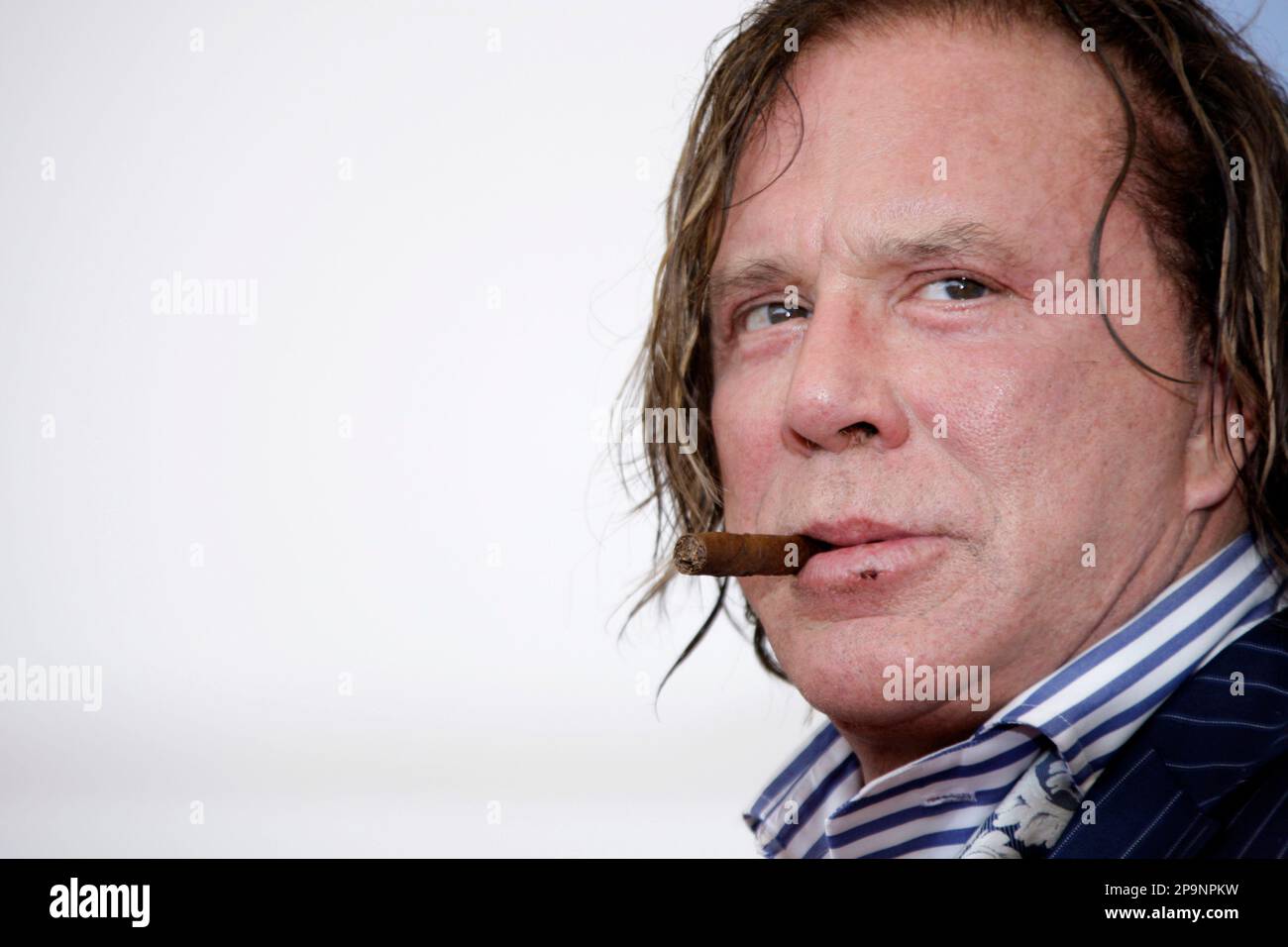 Actor Mickey Rourke poses for the photo call of the movie 'The Wrestler ...